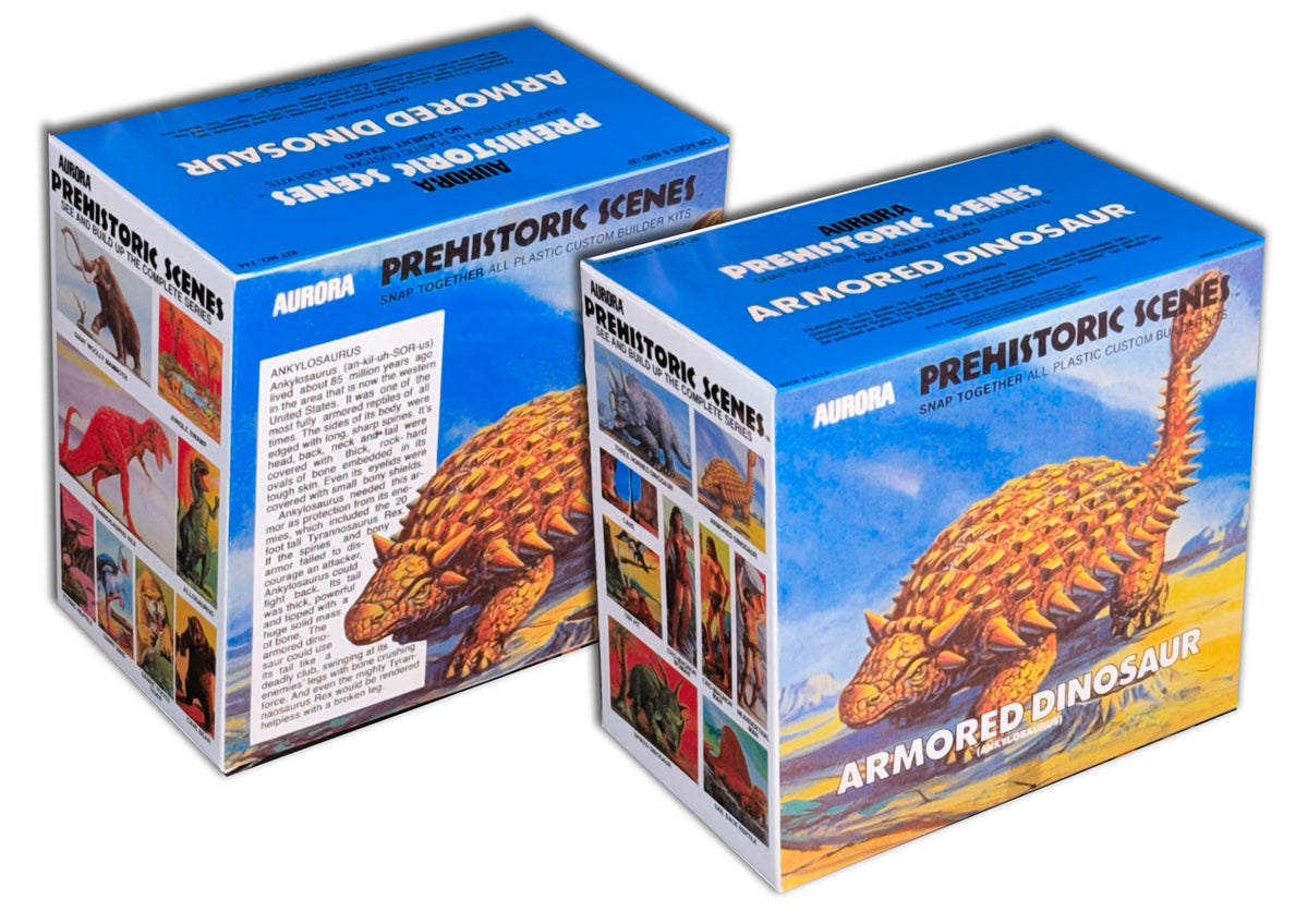 AURORA Model Kit Box: Armored Dinosaur (Prehistoric Scenes) – The Toyroom Repro & Custom Packaging