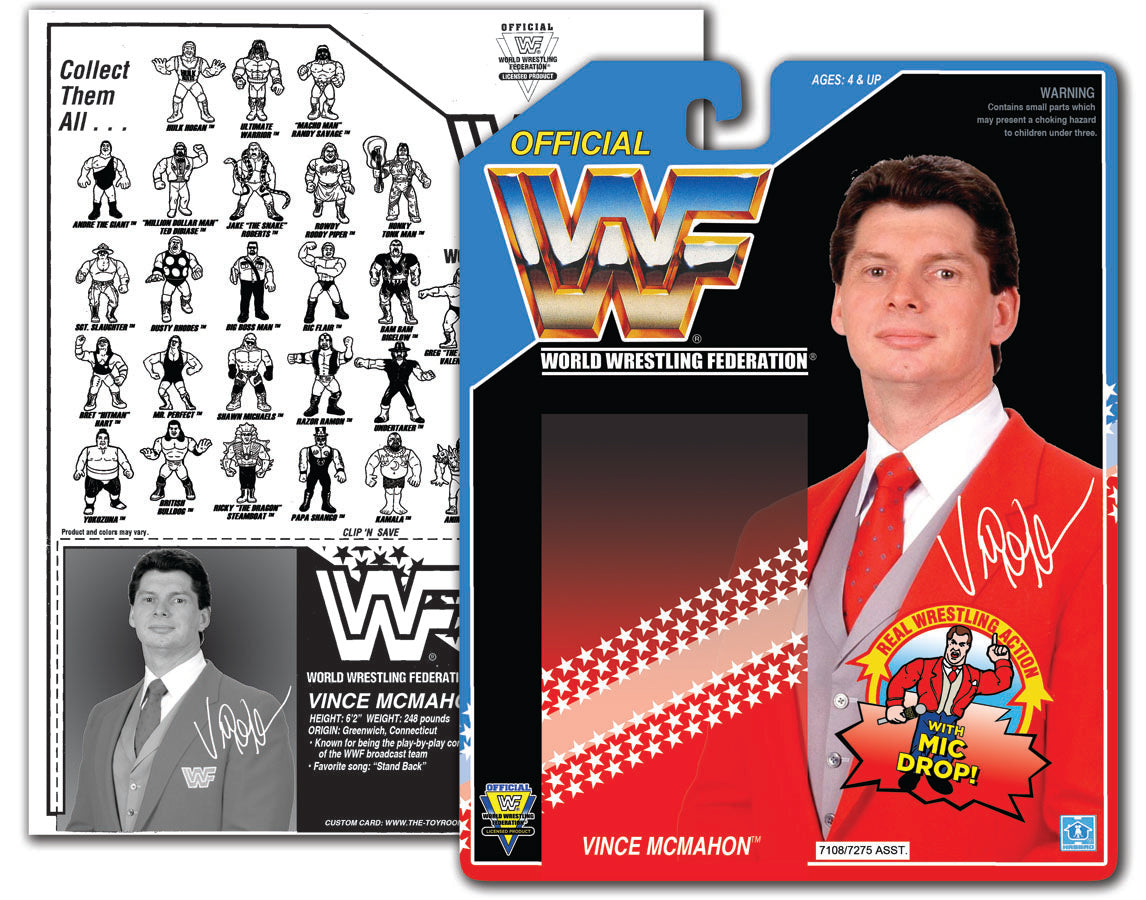 WWF HASBRO- Vince McMahon – The Toyroom Repro & Custom Packaging