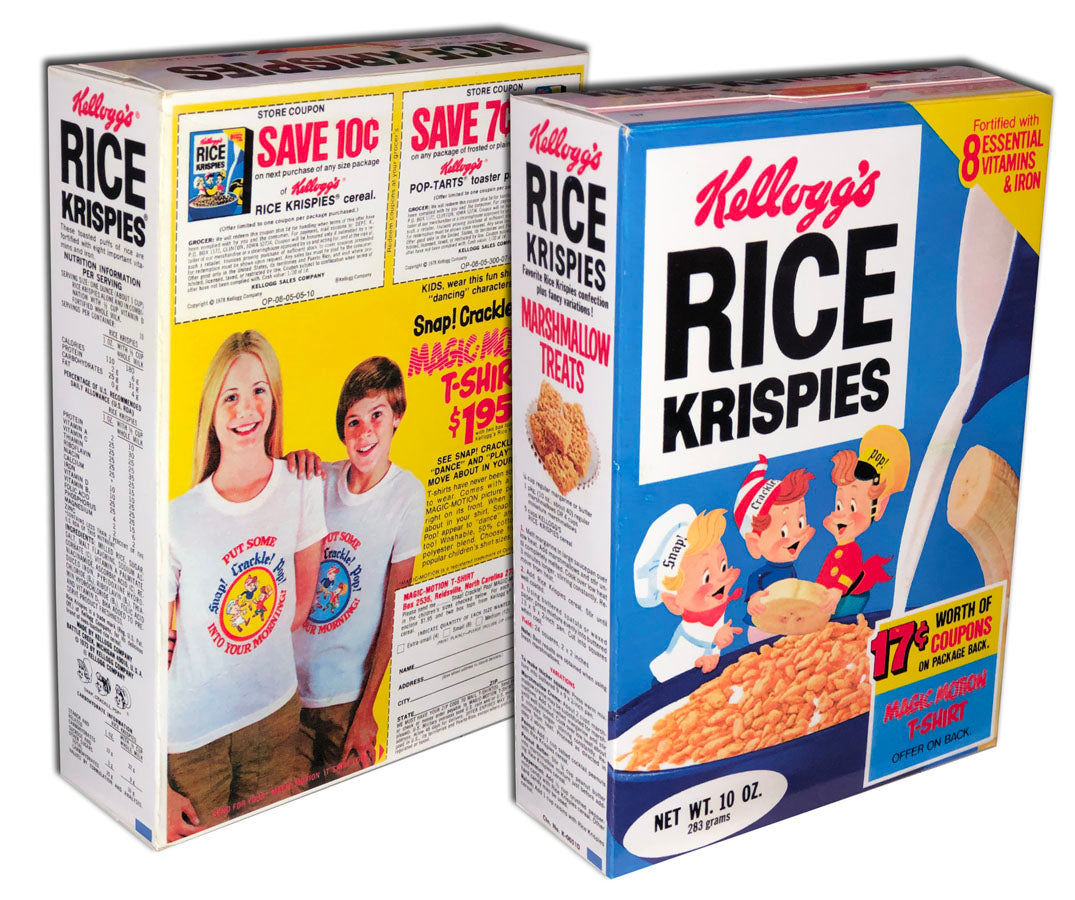 Cereal Box: Rice Krispies (Magic Motion T-Shirts) – The Toyroom Repro & Custom Packaging