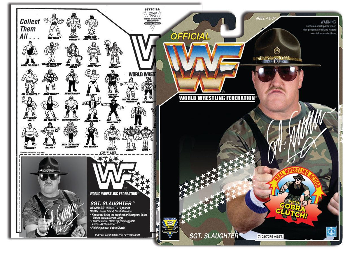 WWF HASBRO- Sgt. Slaughter (CAMO) – The Toyroom Repro & Custom Packaging