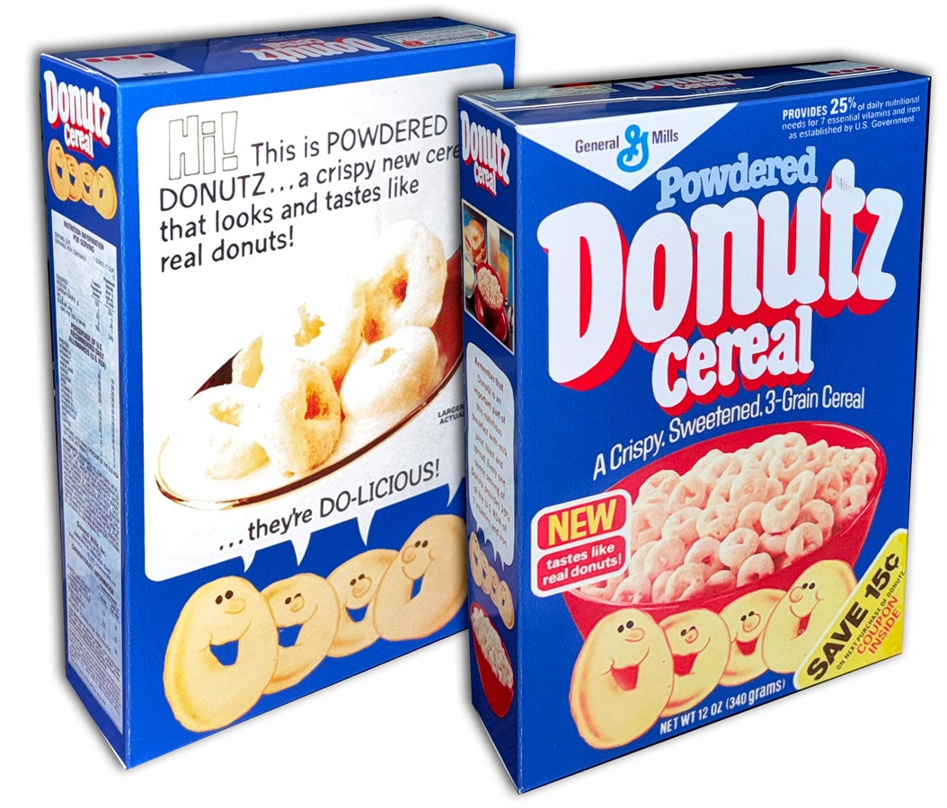 Cereal Box: Powdered Donutz – The Toyroom Repro & Custom Packaging