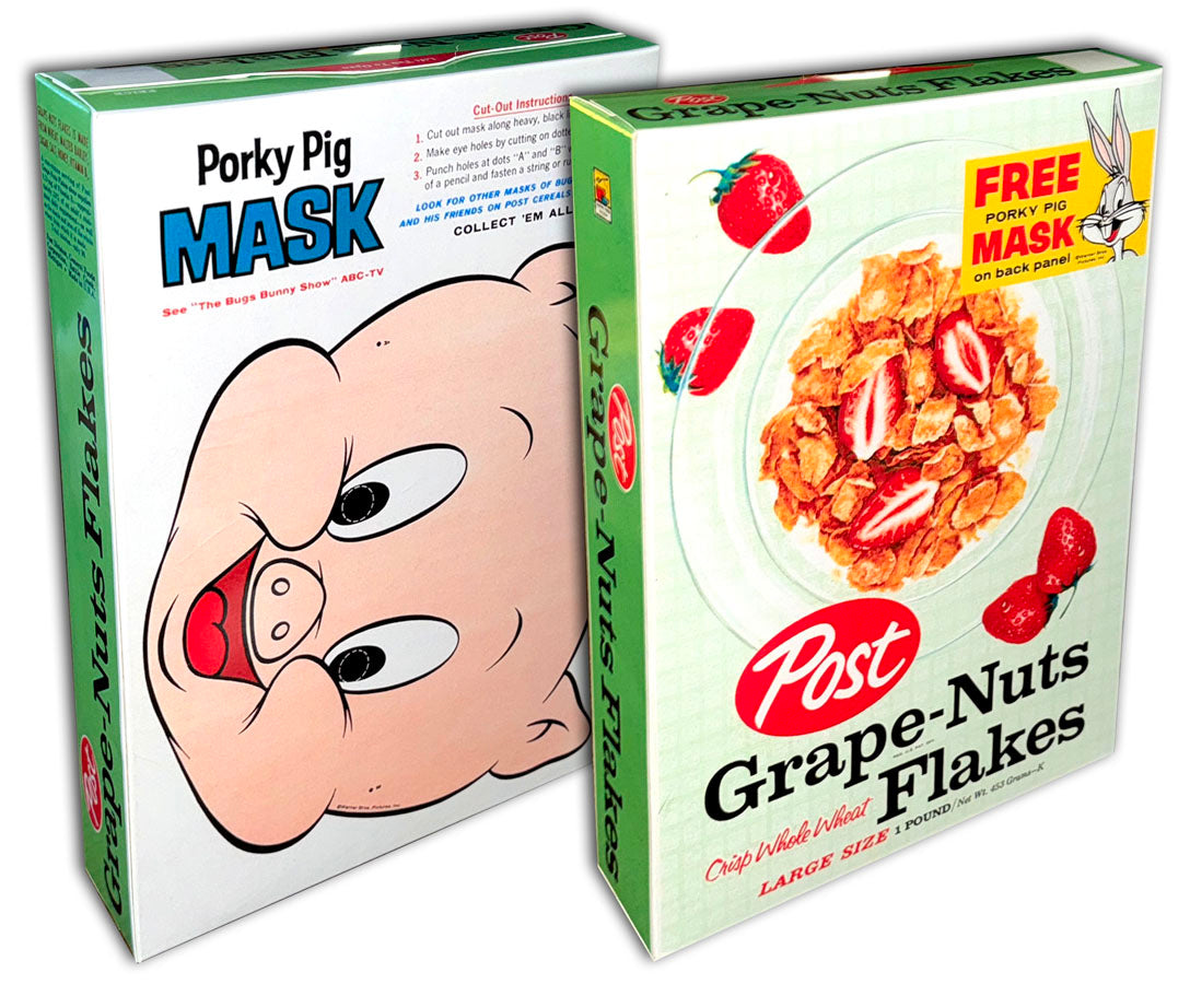 Cereal Box: Grape Nuts Flakes (Porky Pig Mask) – The Toyroom Repro ...