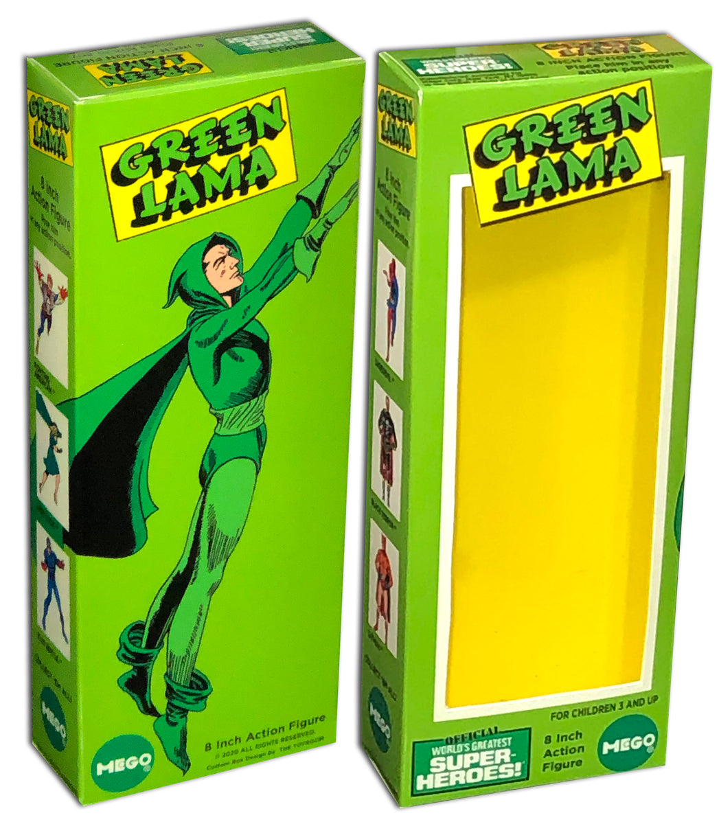 Mego Box: Green Lama – The Toyroom Repro & Custom Packaging