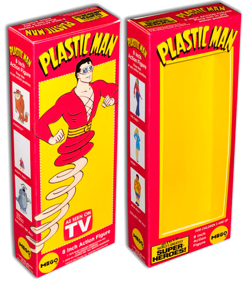 Mego Box: Plastic Man (Ruby-Spears) – The Toyroom Repro & Custom Packaging