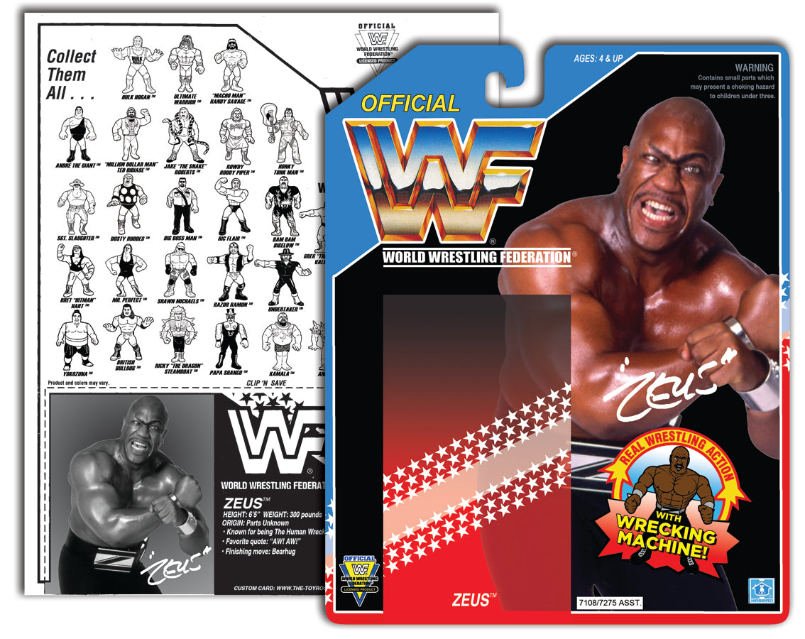 WWF HASBRO- Zeus – The Toyroom Repro & Custom Packaging