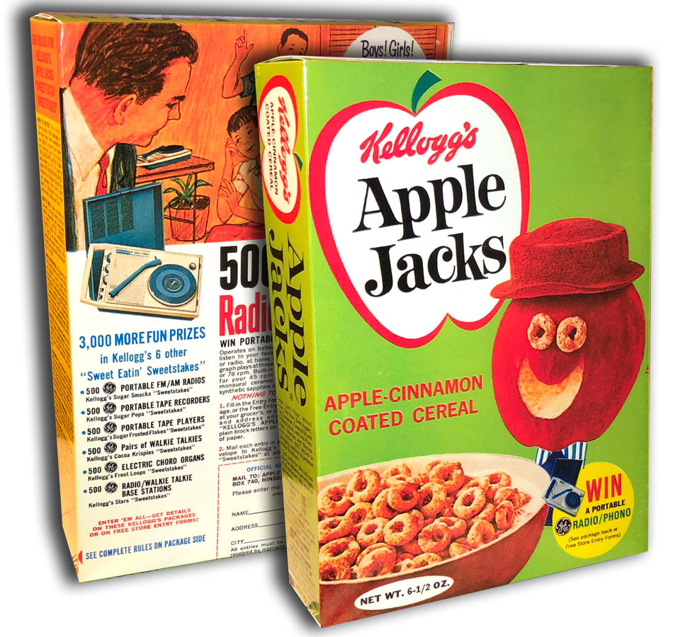 Apple Jacks Cereal Box 2000 Empty Apple Jacks With Green Jacks 15OZ