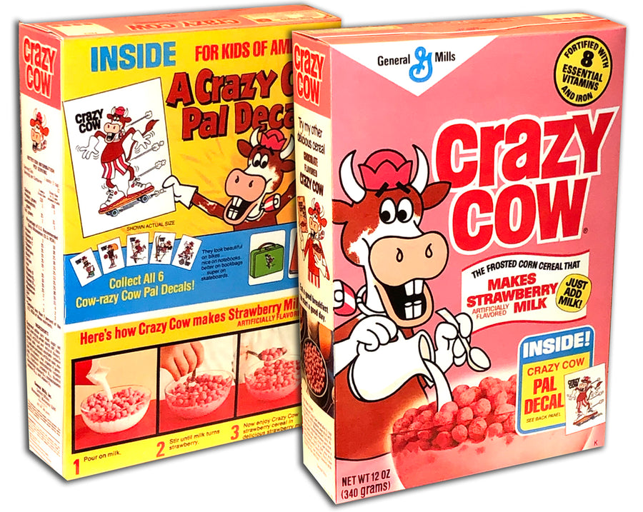 Cereal Box: Crazy Cow (Strawberry) – The Toyroom Repro & Custom Packaging