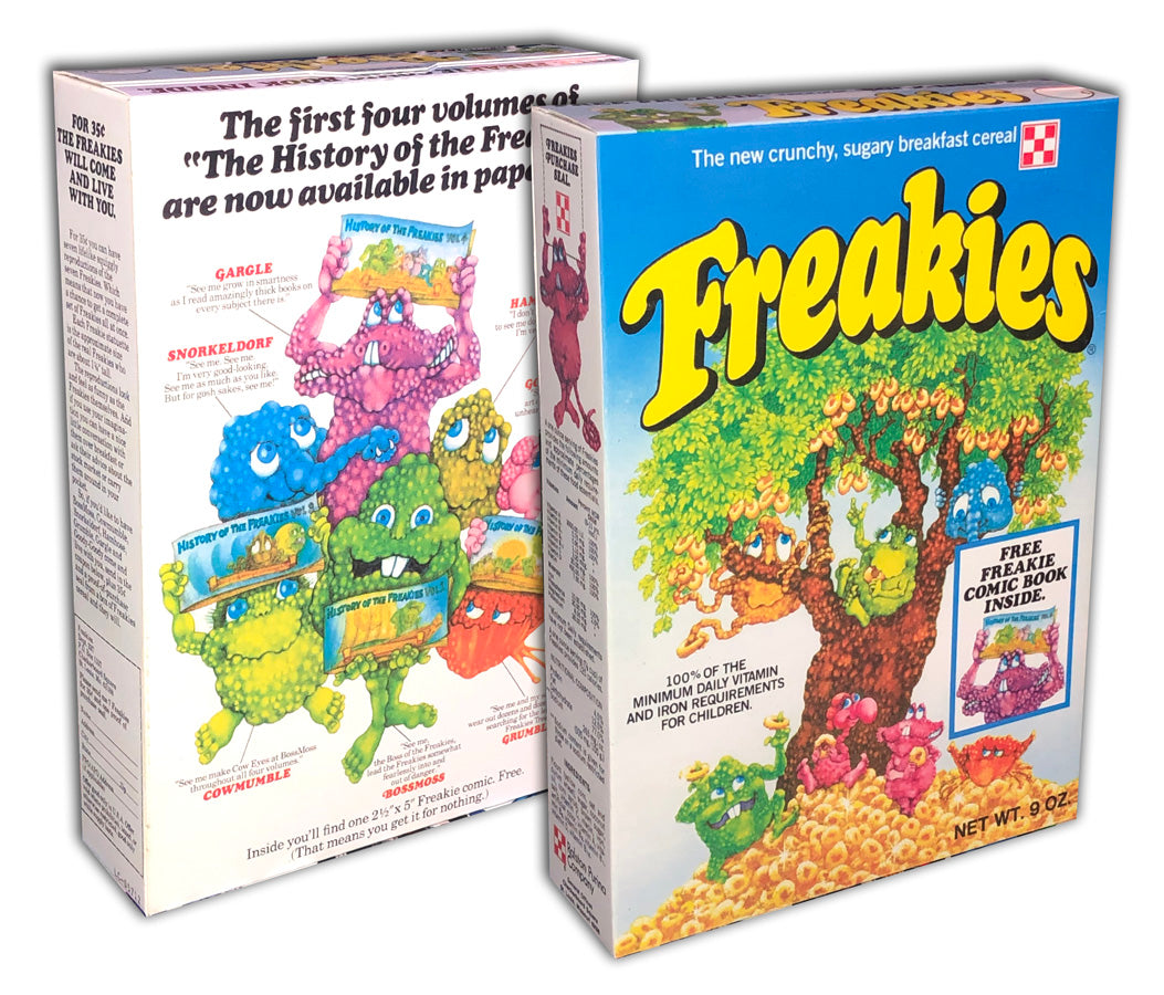 Cereal Box: Freakies (1972 Test) – The Toyroom Repro & Custom Packaging