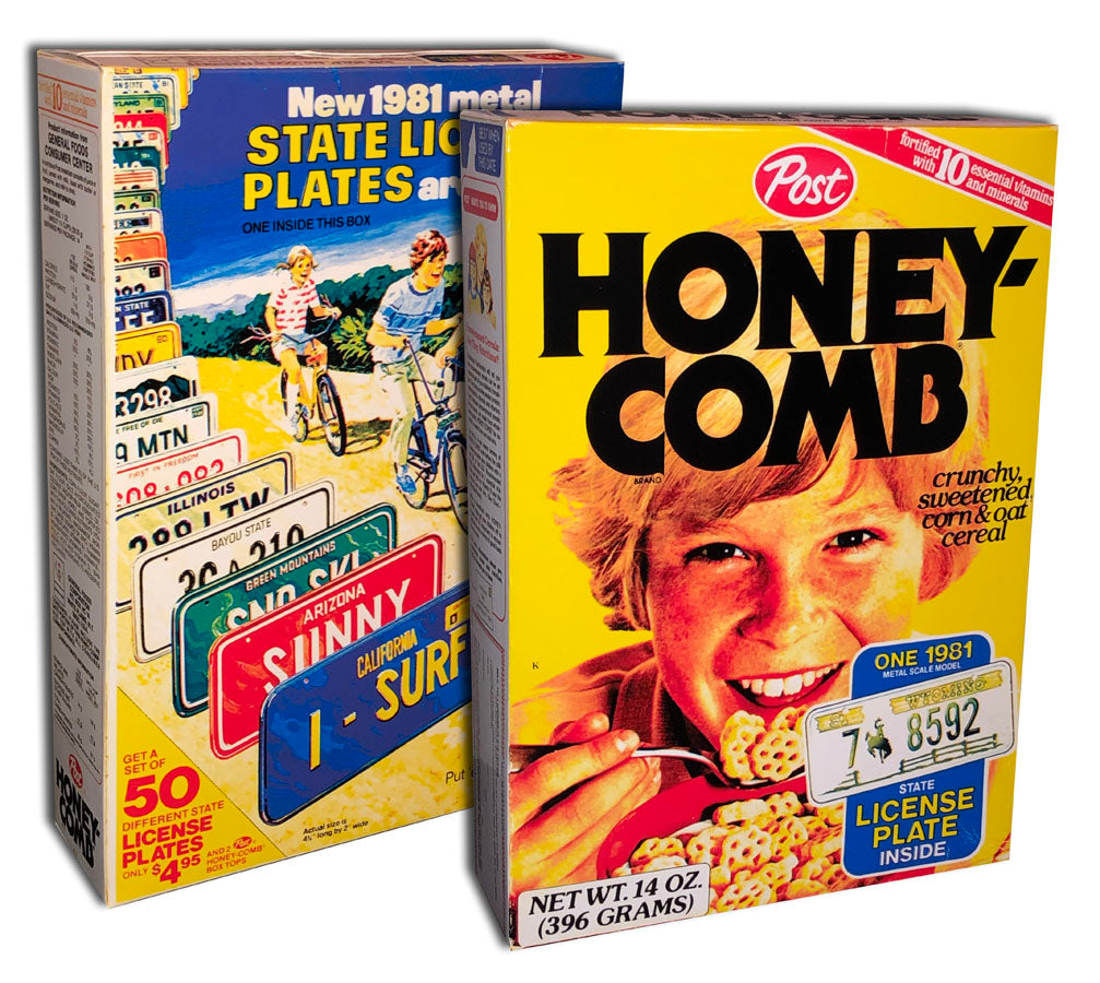 Cereal Box: Honeycomb (1981 License Plates) – The Toyroom Repro ...