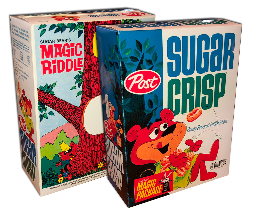 Cereal Box: Sugar Crisp (1967) – The Toyroom Repro & Custom Packaging