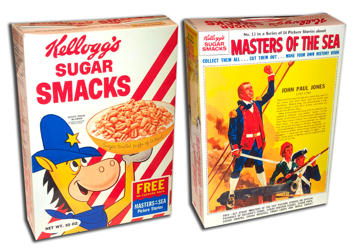 Vintage 1960s Kellogg39s Sugar Smacks Cereal Box Quick Draw