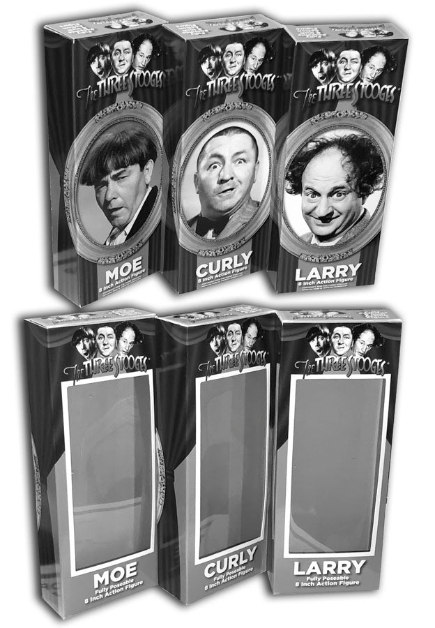 Mego Boxes: Three Stooges (Set of 3) – The Toyroom Repro & Custom Packaging