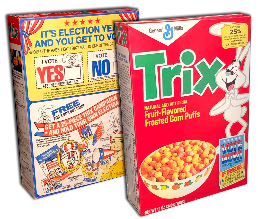 Cereal Box: Trix (VOTE) – The Toyroom Repro & Custom Packaging